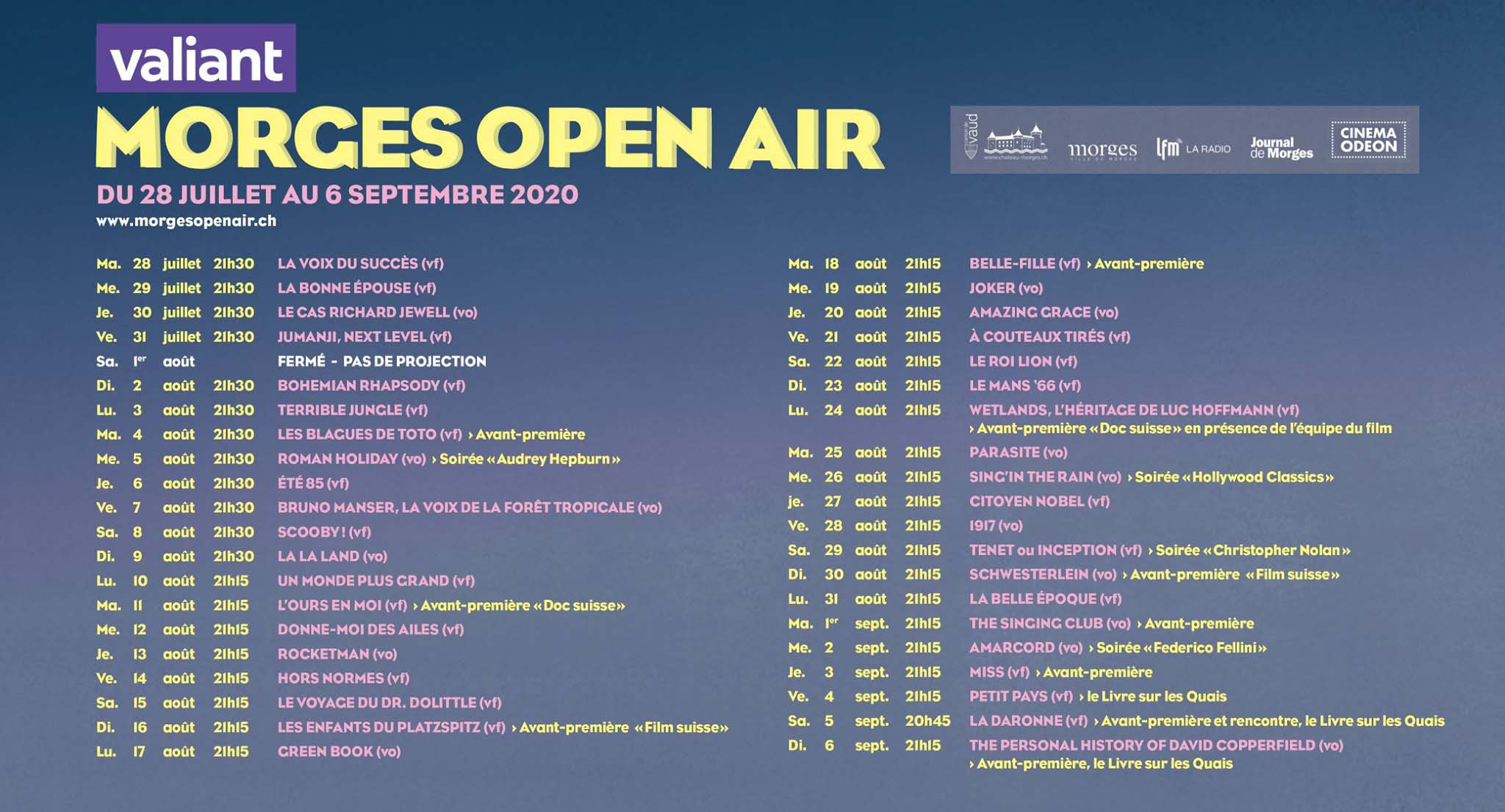 Morges : Cinéma Open Air - Daily Movies